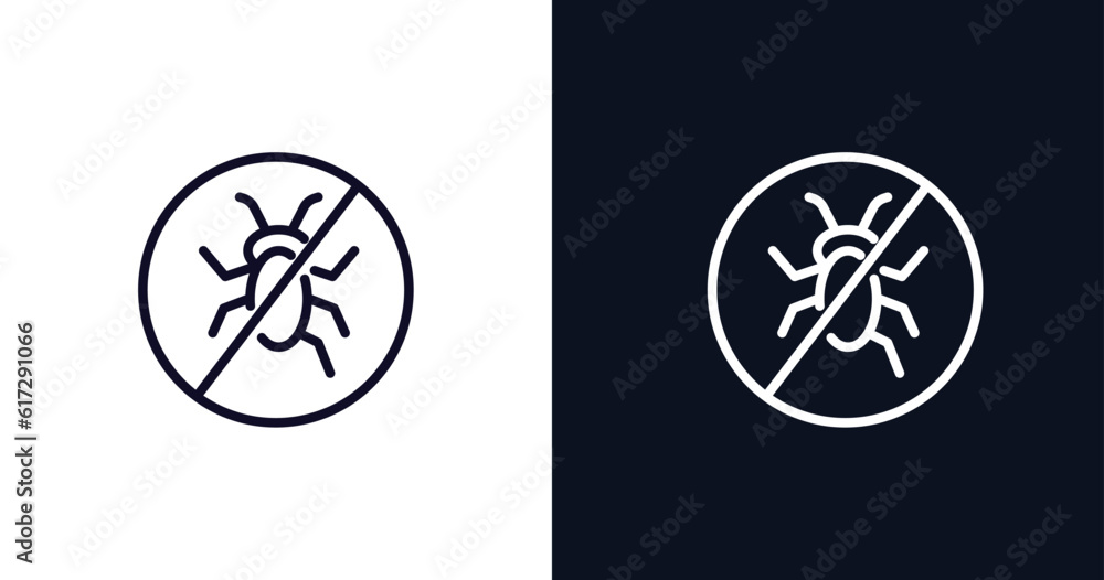 no insects icon. Thin line no insects icon from traffic signs ...