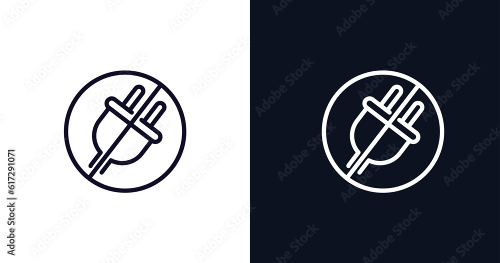 no plug icon. Thin line no plug icon from traffic signs collection ...