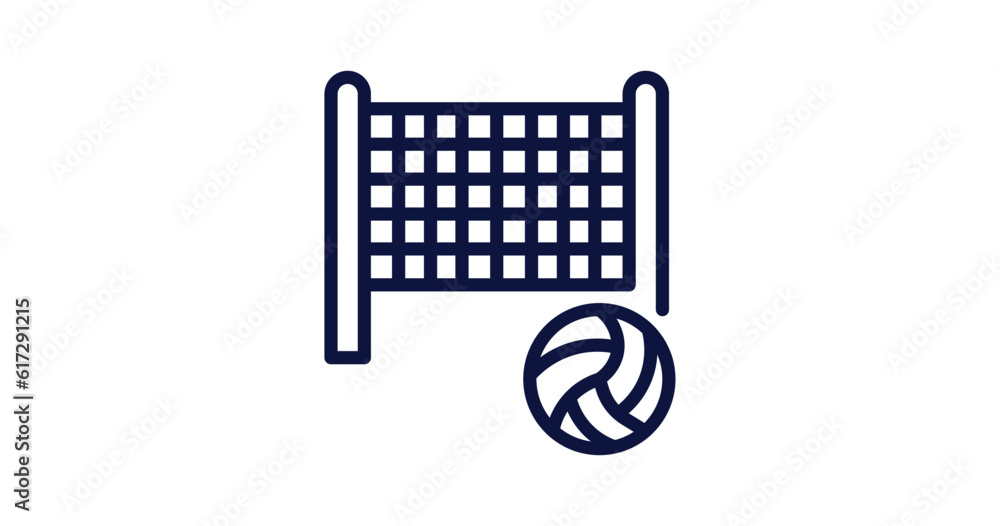 beach volleyball icon. Thin line beach volleyball icon from summer ...