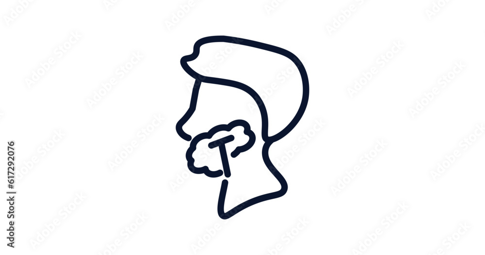 man shaving icon. Thin line man shaving icon from people collection ...