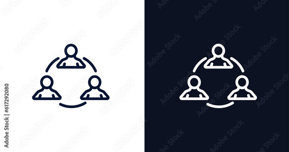 collaboration icon. Thin line collaboration icon from strategy ...