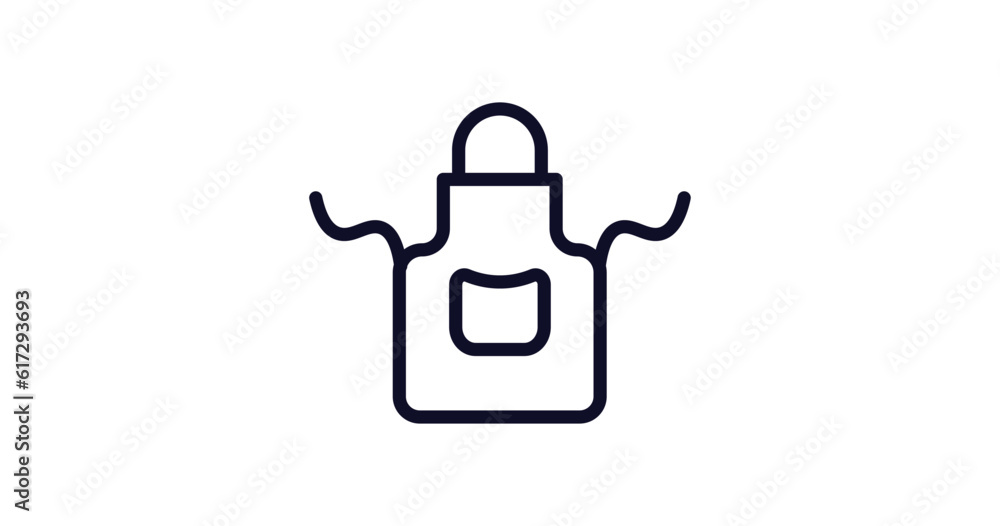 apron icon. Thin line apron icon from kitchen collection. Outline ...