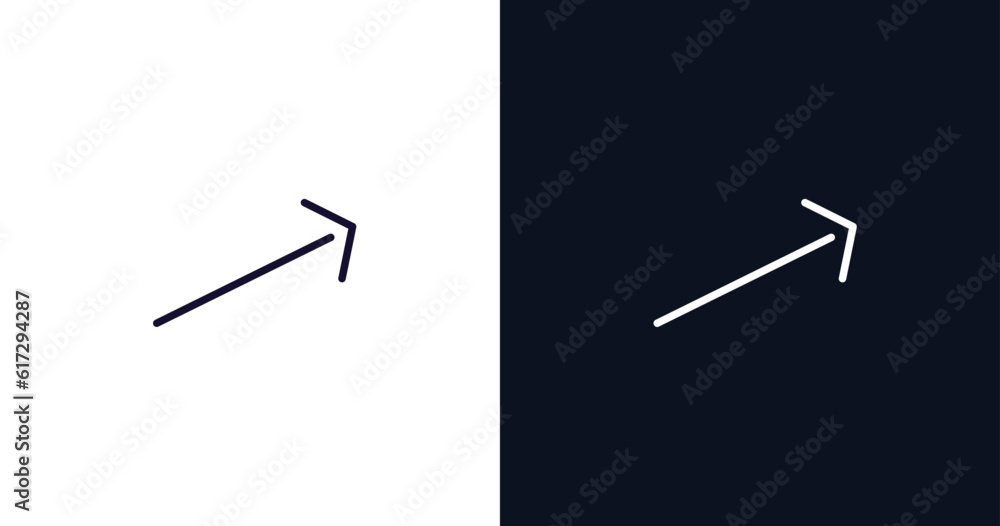 arrow icon. Thin line arrow icon from history collection. Outline ...