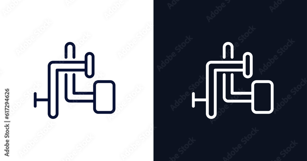 adjusment system icon. Thin line adjusment system icon from ...