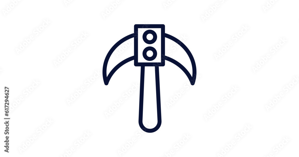 inclined picker icon. Thin line inclined picker icon from construction ...