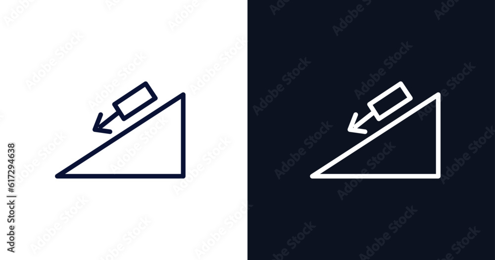 inclined icon. Thin line inclined icon from construction collection ...