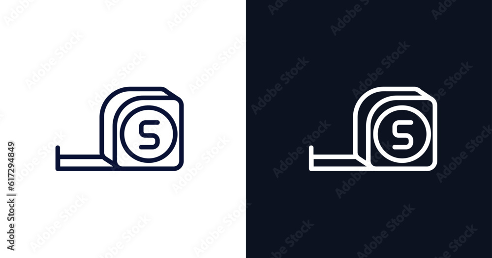 five meters ruler icon. Thin line five meters ruler icon from ...