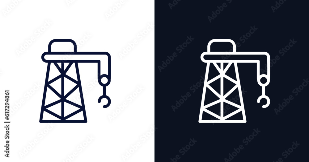 derrick facing right icon. Thin line derrick facing right icon from ...
