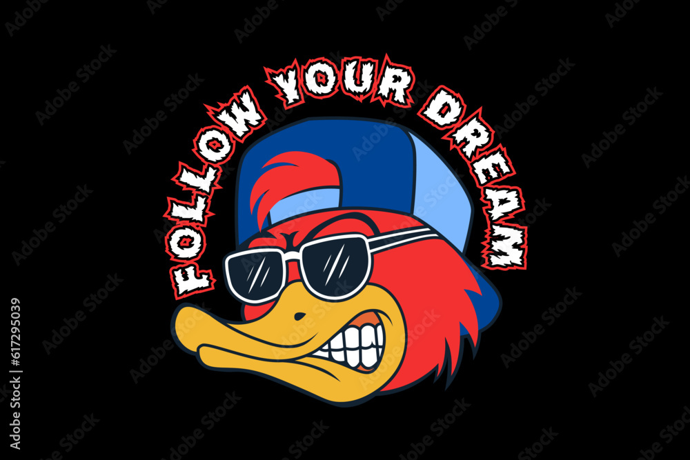 animated character streetwear design Stock Vector | Adobe Stock