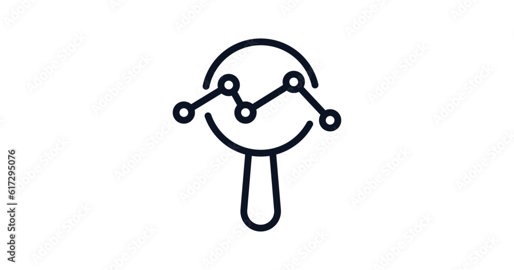 Vecteur Stock data analytics circular icon. Thin line data analytics ... Vecteur Stock data analytics circular icon. Thin line data analytics ...