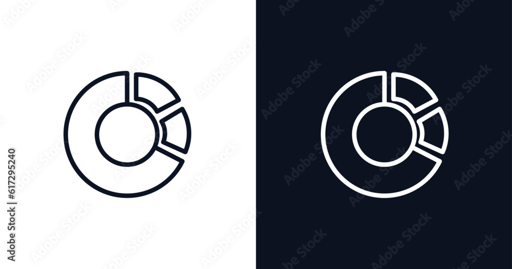 chart pie icon. Thin line chart pie icon from business and analytics ...