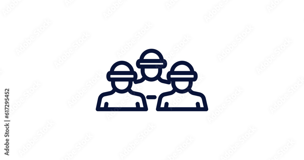 brigade icon. Thin line brigade icon from military and war and ...