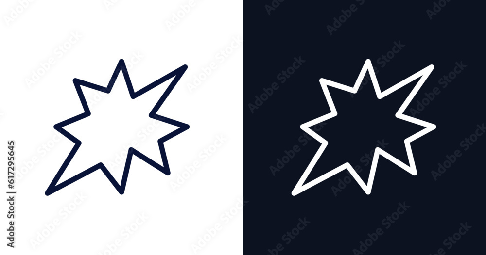 explosion icon. Thin line explosion icon from military and war and ...