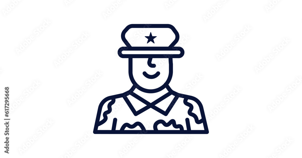 lieutenant icon. Thin line lieutenant icon from military and war and ...
