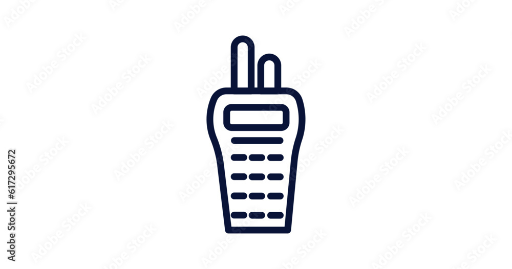 militar radio icon. Thin line militar radio icon from military and war ...