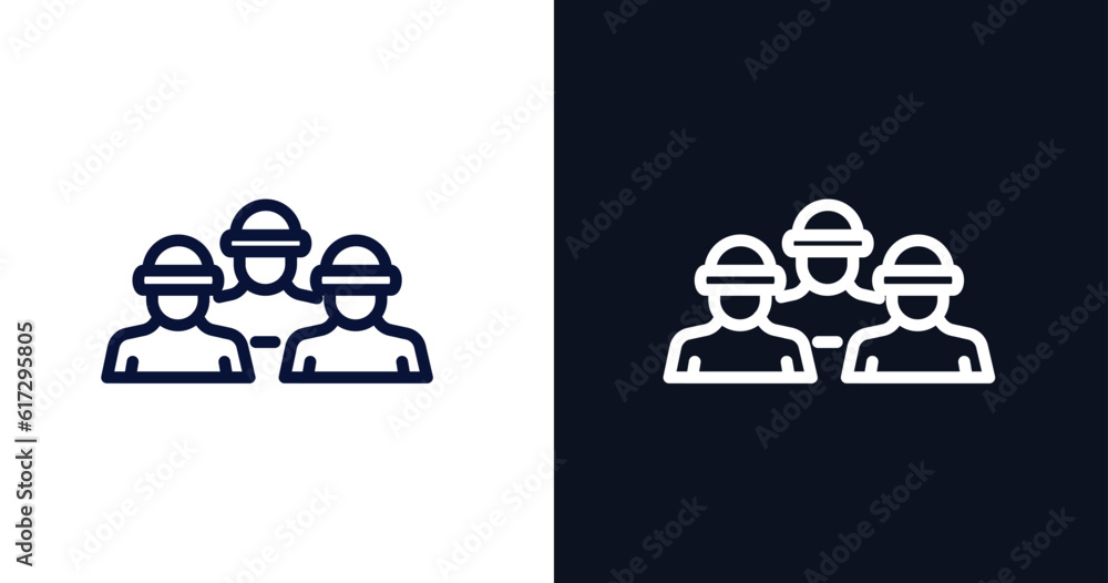 brigade icon. Thin line brigade icon from military and war and ...