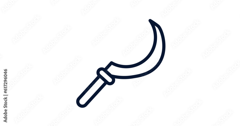sickle icon. Thin line sickle icon from agriculture and farm collection ...