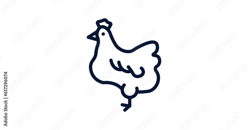 hen icon. Thin line hen icon from agriculture and farm collection ...