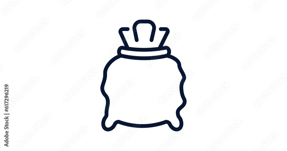 sack icon. Thin line sack icon from agriculture and farm collection ...