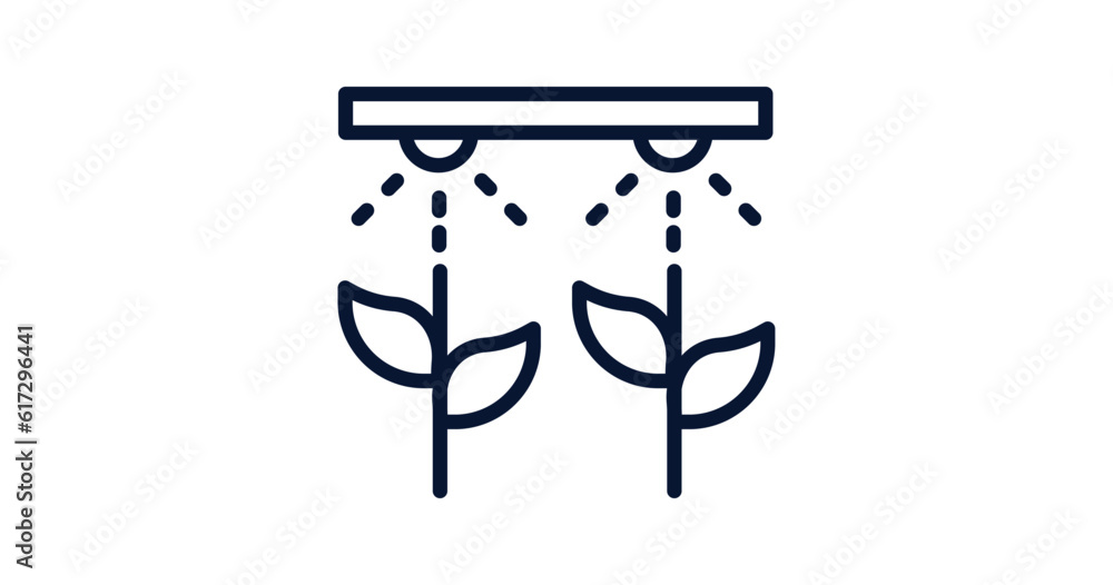 irrigation icon. Thin line irrigation icon from agriculture and farm ...