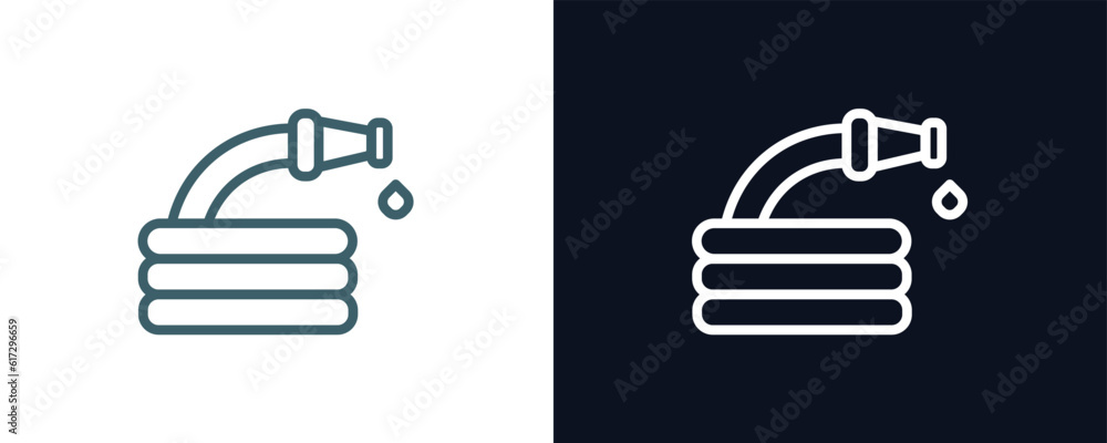 hose icon. Thin line hose icon from agriculture and farm collection ...