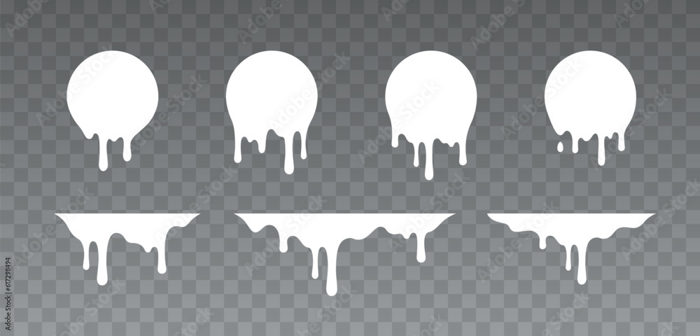 Milk drips pattern. White liquid, melt yogurt flow or cream wave ...