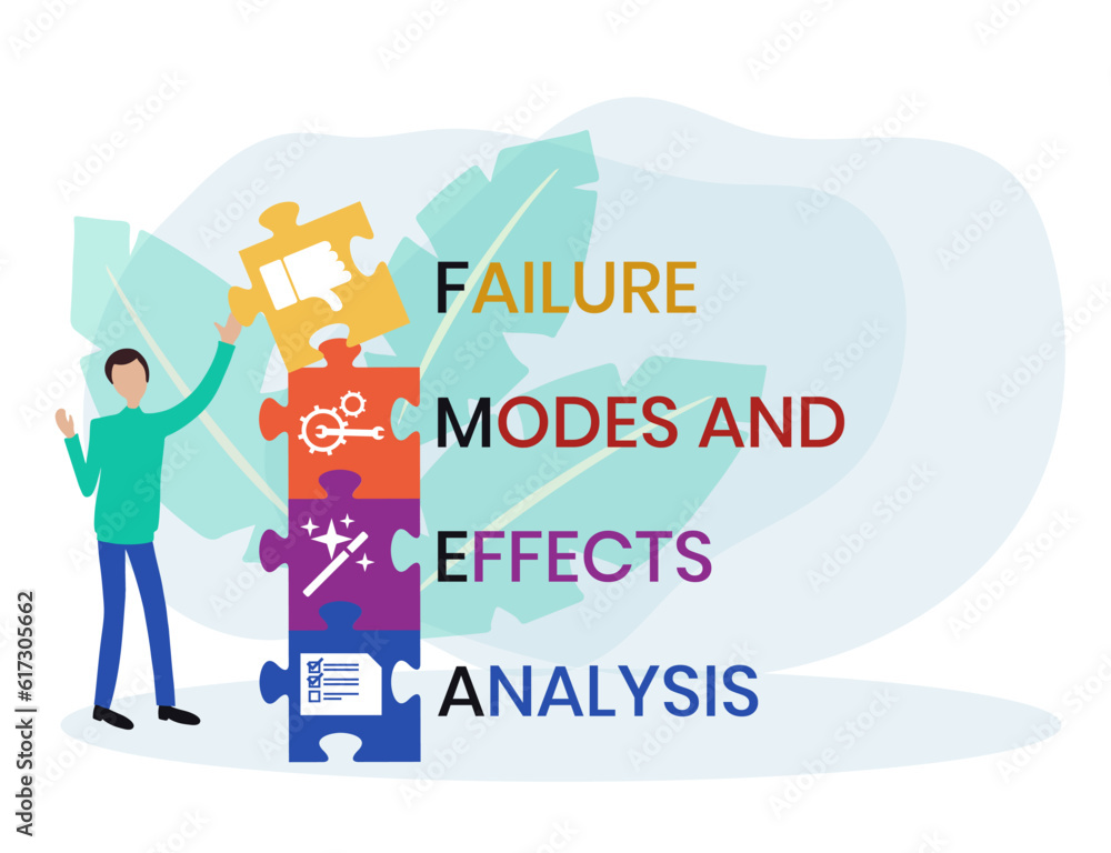 FMEA - Failure Modes and Effects Analysis acronym. business concept ...