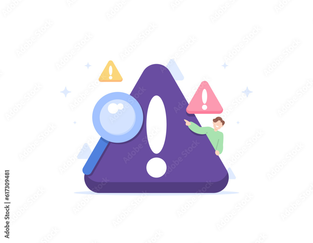 Risk Management. risk analysis. a businessman with a hazard warning ...