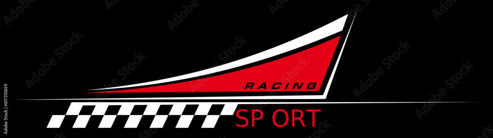 Sport car racing emblem drifting vehicle sticker line decal. Vector ...