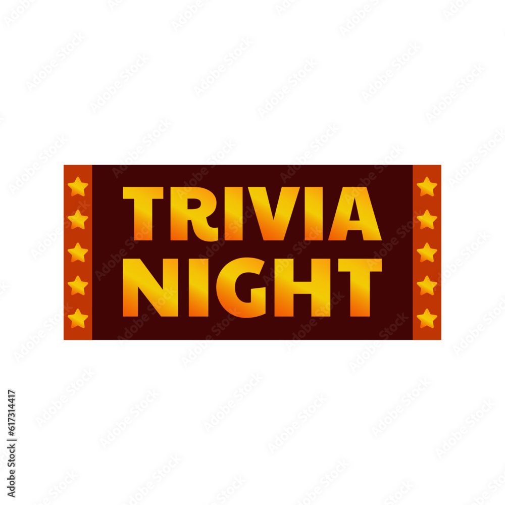 Trivia night. Quiz night. PUB quiz. Vector banner with transparent ...