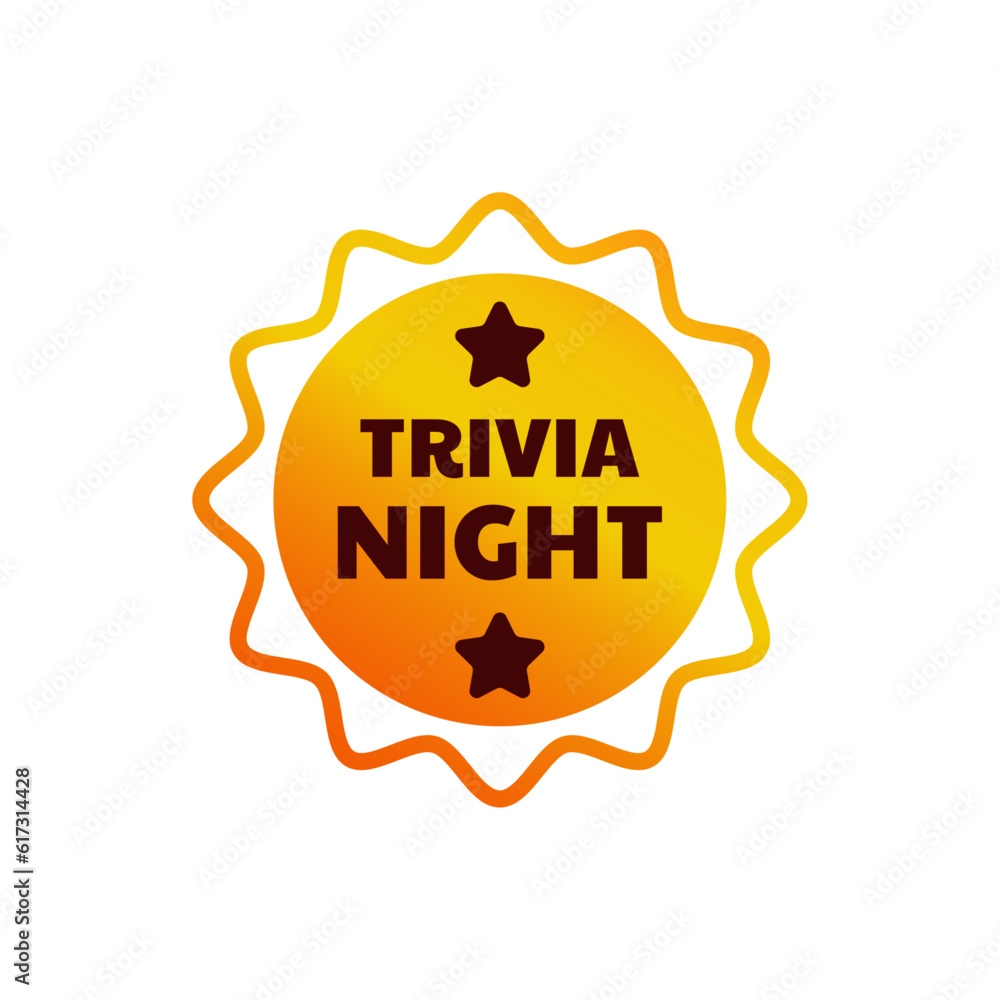 Trivia night. Quiz night. PUB quiz. Vector banner with transparent ...