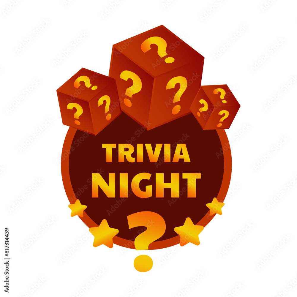 Trivia night. Quiz night. PUB quiz. Vector banner with transparent ...