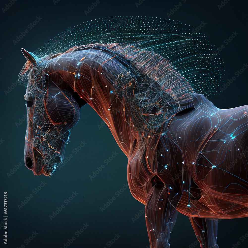Neural network of a horse with big data and artificial intelligence ...