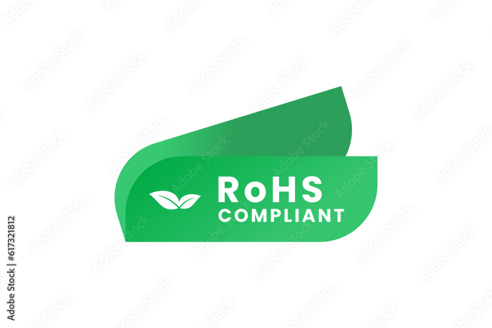 RoHS label or RoHS compliant logo vector isolated in flat style. The ...