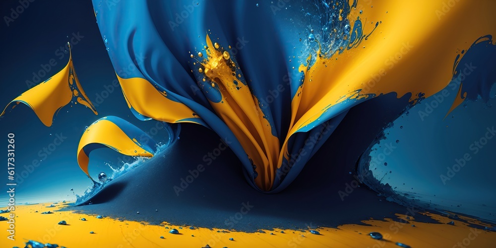 Abstract texture in blue and yellow. Abstract blue and yellow ...