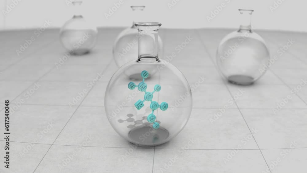 Amino Acid organic compound structure concept animation. Stock Video ...