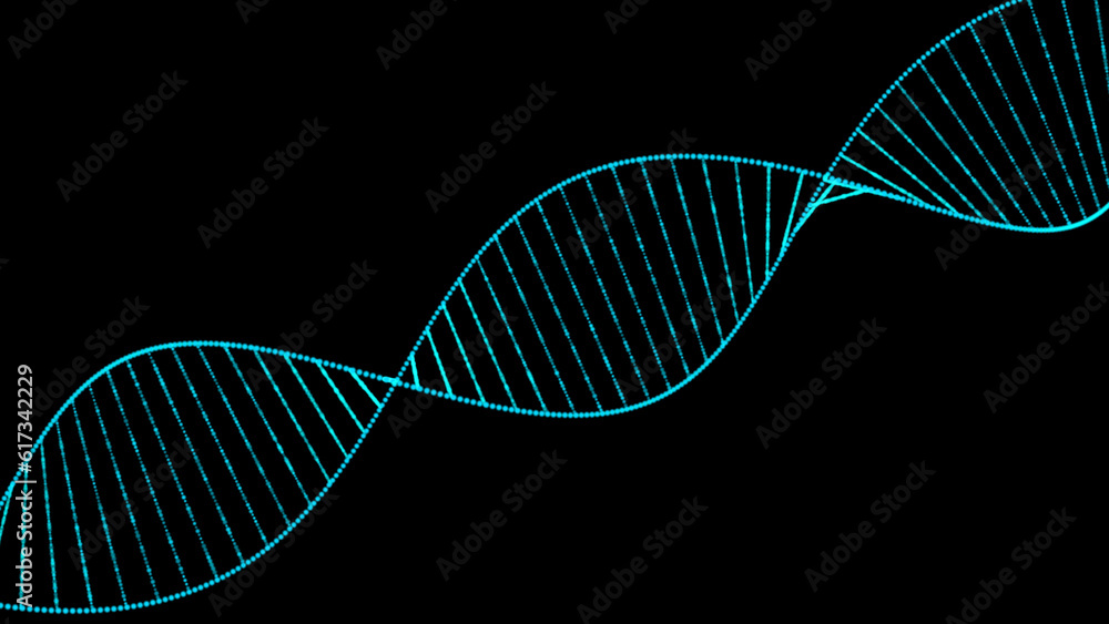 DNA backdrop. rotating DNA molecule on black background. Stock ...
