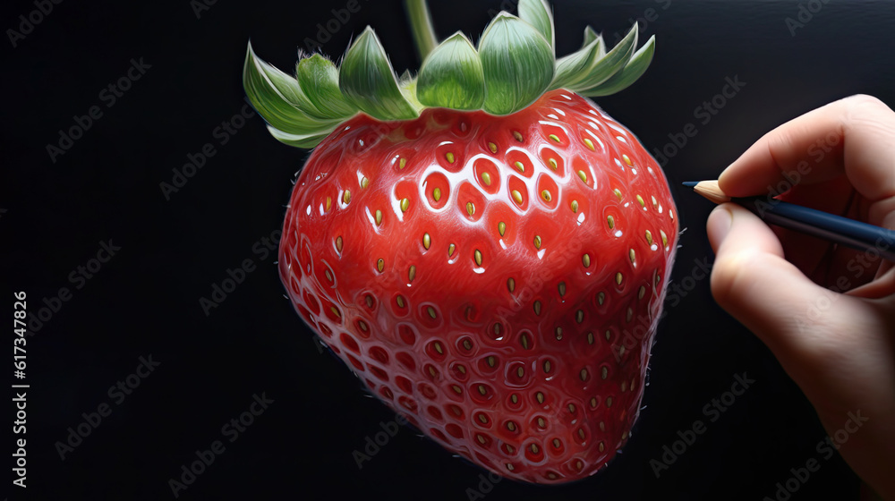 How To Draw A Realistic Strawberry