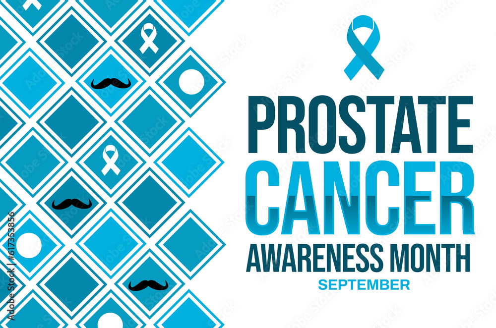 Prostate Cancer awareness month background design with ribbon ...