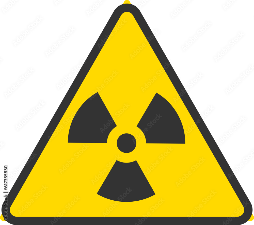 Radiation icon vector. Warning radioactive sign danger symbol. Stock ...