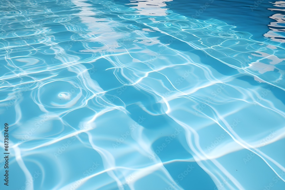 Zen-Like Aerial Shot of Calm Blue Swimming Pool Surface, Perfect as ...
