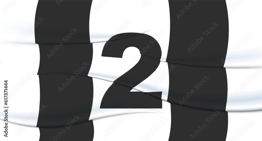 White footballer's number on a football jersey. 2 Numbered print ...