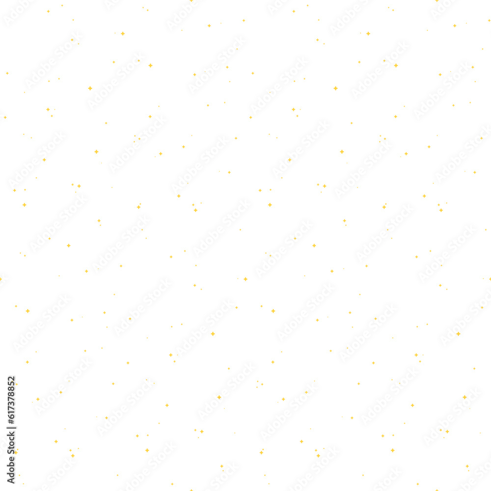 Starry night sky with little yellow stars seamless pattern on ...