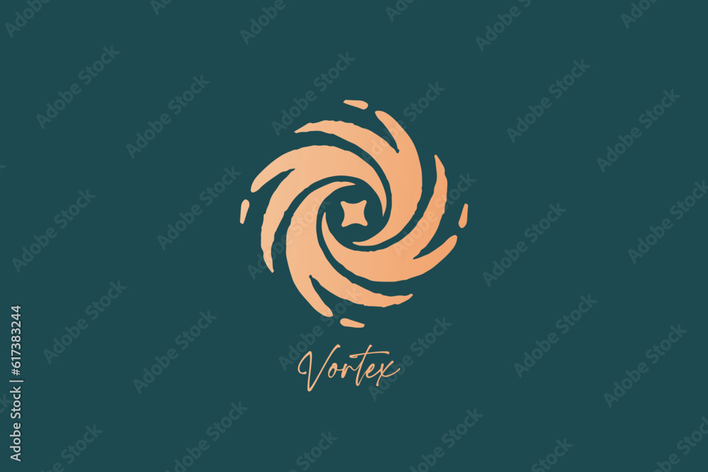 Vortex Logo design, Celestial Logo, Star logo, Galaxy emblem, Water ...