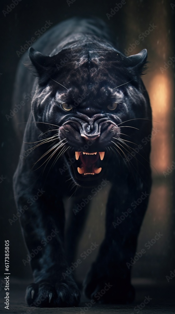 Unleashed Fury: Capturing the Charge of an Angry Black Panther ...