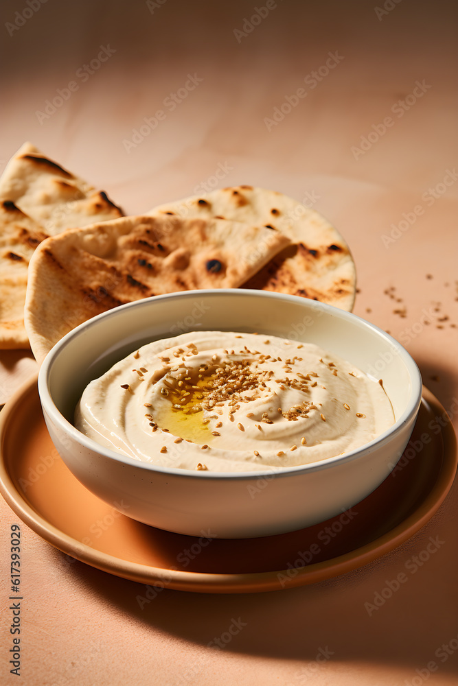Traditional dish of arabic cuisine baba ganoush made of roasted ...