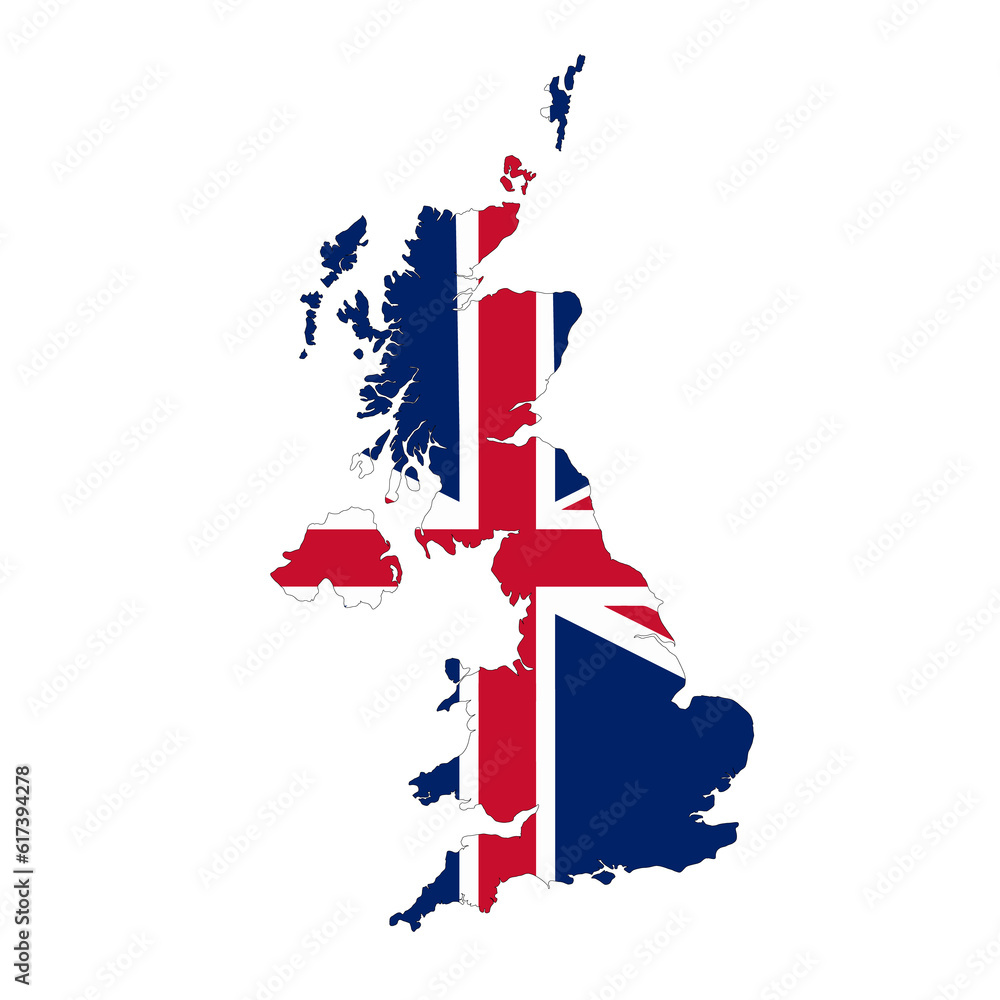 United Kingdom Flag Map (PNG) Stock Illustration | Adobe Stock