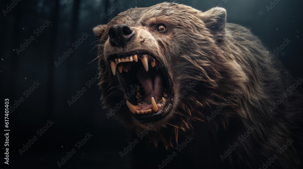 The Bear Claws of the Wild: A Terrifying Encounter Generative AI Stock ...