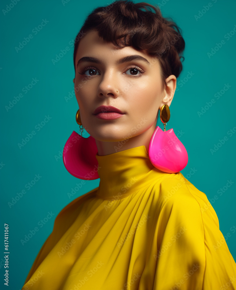 Woman Female Face Portrait Close Up Photo Digital Generated Realistic ...