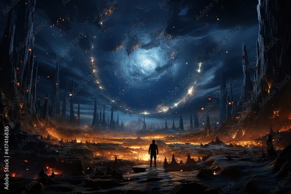 Time - ripple anomaly: Peer through a temporal rift, capturing a ...